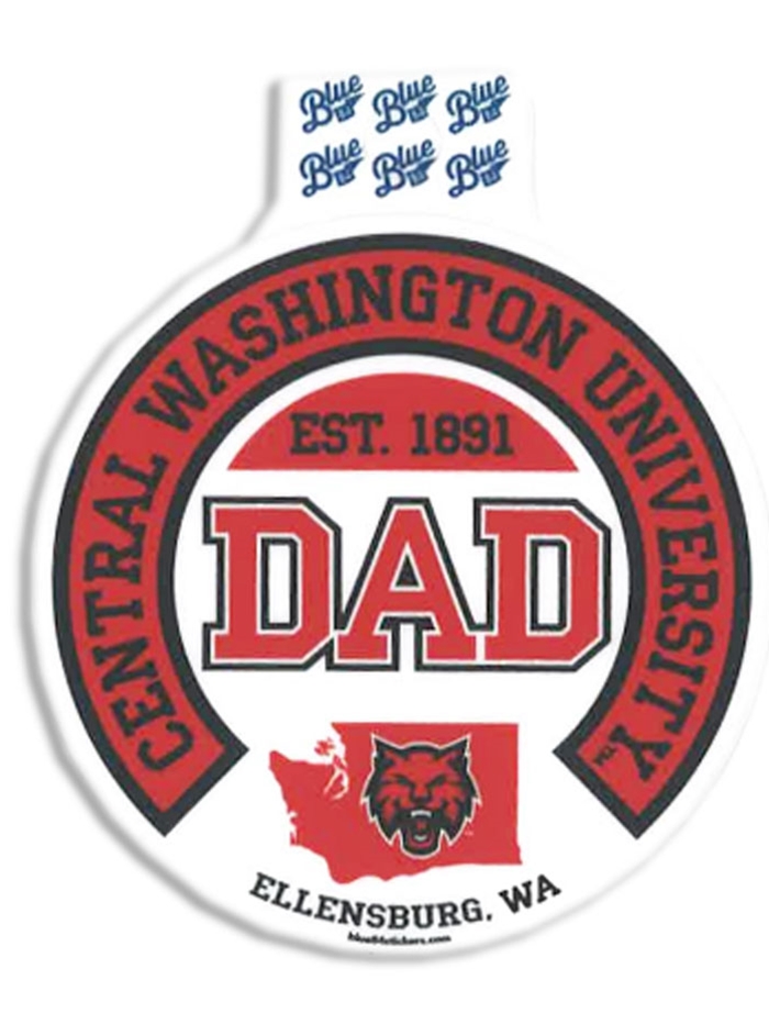 Wildcat Shop - CWU Dad Circle Decal